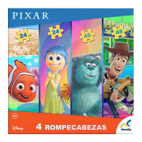 Rompecabezas Disney Pixar 4 En 1 Intensamente Nemo Toy Story