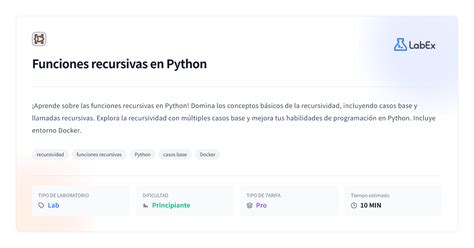funciones recursivas en python labex