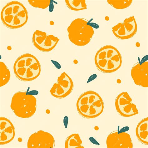Premium Vector Orange Seamless Cute Pattern For Backdrop Wrapping