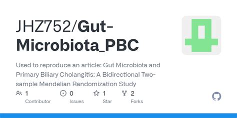 Github Jhz752gut Microbiotapbc Used To Reproduce An Article Gut Microbiota And Primary