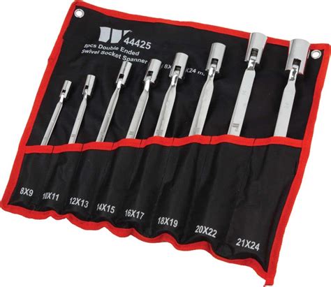 Double Ended Swivel Socket Spanner Set 8 Piece 8 24 Mm German Specialist Tools