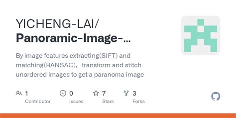 GitHub YICHENG LAI Panoramic Image Stitching By Image Features Extracting SIFT And Matching