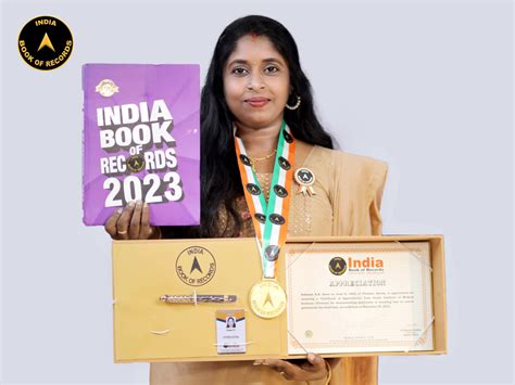 sukanya k k appreciation india book of records