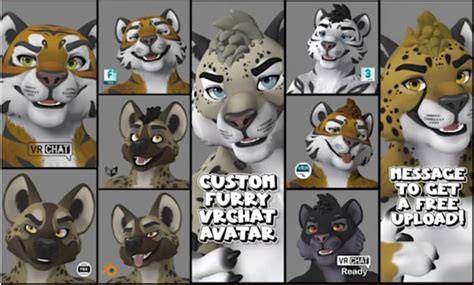 Custom 3d Vrchat Furry Nsfw Rig Vr Character Unity Vrchat Vrc Avatar