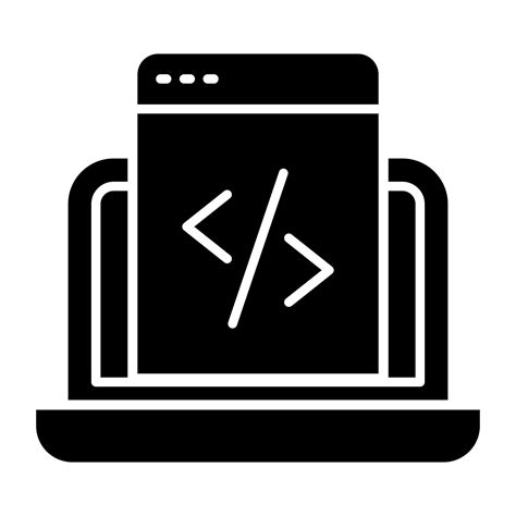 Solid Design Icon Of Web Coding Vector Art At Vecteezy