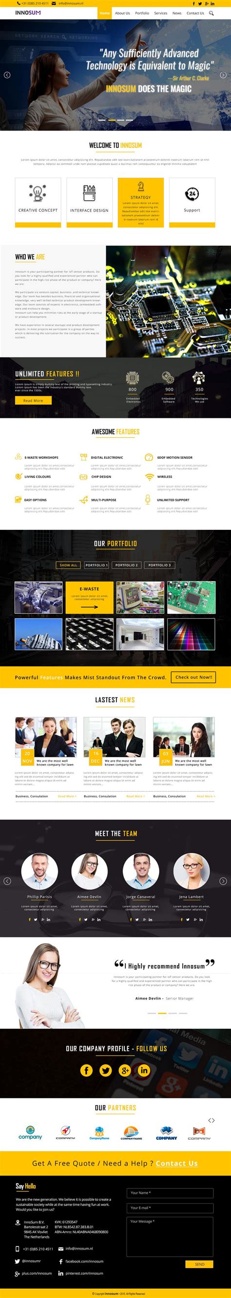 Entry 28 By Sevenservices For Design A Mock Up For A One Pager Portfolio Website With Parallax