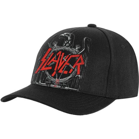 Slayer Black Eagle Logo One Size Stretchable Flexfit Hat Cap Cyberteez