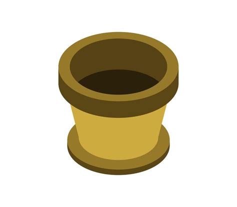 Premium Vector Empty Plan Pot Isometric