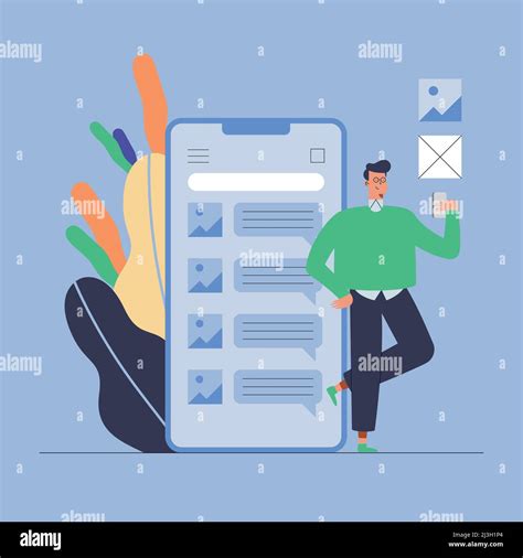 UI And UX Male Designer Character Stock Vector Image Art Alamy
