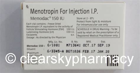 Menotrophin Hmg 75 Iu And 150 Iu Injection Menodac Injection Side Effects