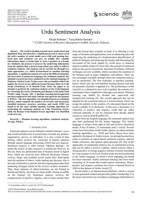 Pdf Urdu Sentiment Analysis