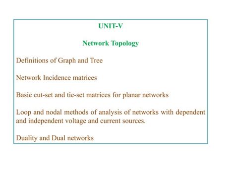 Electrical Network Topology PPTX