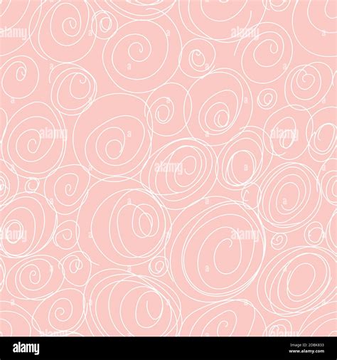 Abstract Drawing With Hands Curls Circles Seamless Pattern Stock