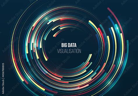 abstract stream information with colorful circles array information