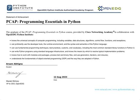 Ciscocertification Cisconetworkingacademy Pythonlearning Arsam Abhigna
