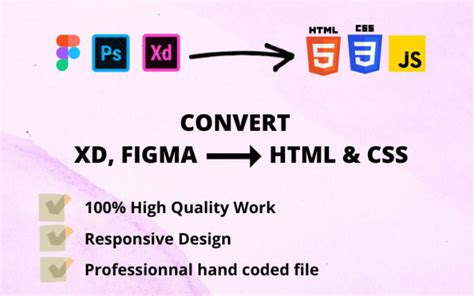 Convert Figma Psd Adobe Xd Into Responsive Html And Css By Tilellihadj Fiverr