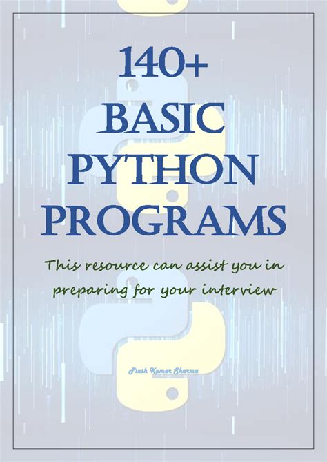 140 Basic Python Practice Questions 140 Basic Python Programs This Resource Can Assist You In