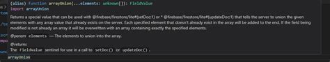 Firebase Firestore ArrayUnion ArrayRemove Links Inside Documentation Not Works Stack