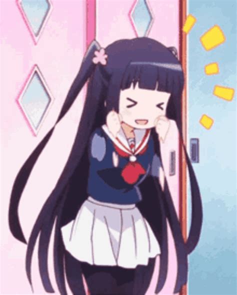 Anime Girl Wakaba Kohashi Excitedly Shaking 