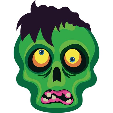Zombie Head Horror 59883446 Png