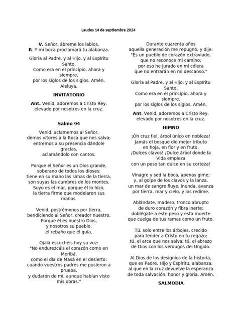 laudes del sabado sep 2024 pdf salvación cristo título