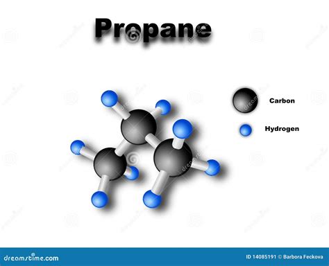 Propane Molecule Image Cartoon Vector 86912823