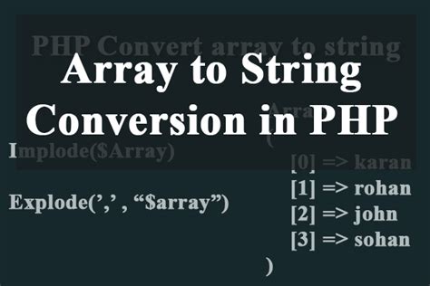 Array To String Conversion In PHP Using Implode