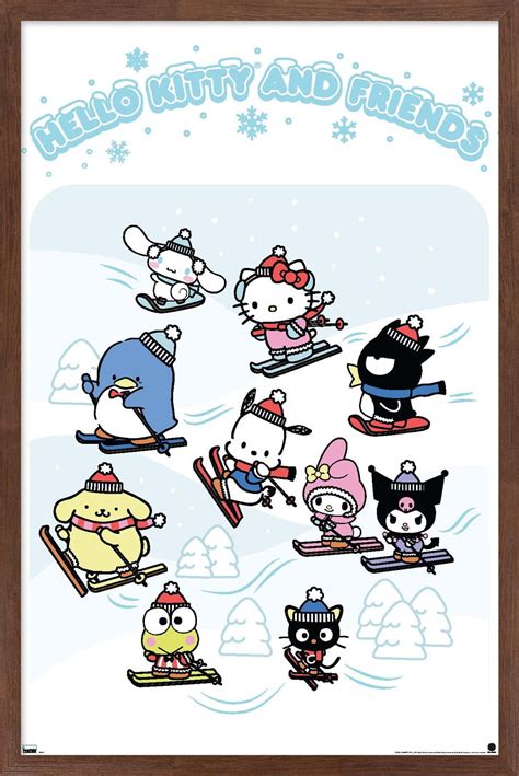 Hello Kitty And Friends 24 Aspen Skiing Wall Poster 22375 X 34