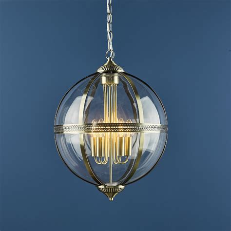Vanessa 5 Light Orb Lantern In Antique Brass Finish Van0575