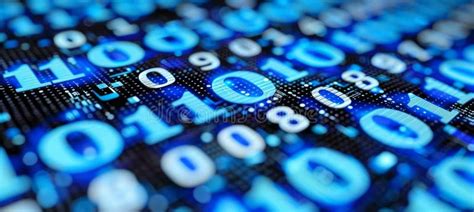 Binary Code Background Cybersecurity And Digital Technology Concept Abstract Illustration Stock