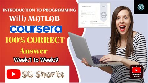 Introduction To Programming With Matlab All Quiz And Assignment Answers Coursera Free