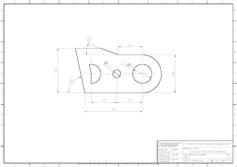 오토캐드연습도면 2d Cad Drawing Practice 164 Artofit