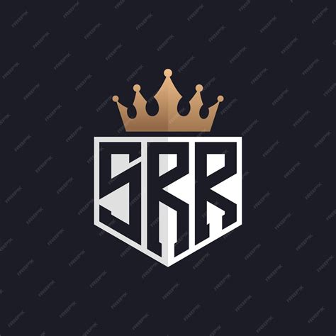 Premium Vector Luxury Srr Logo With Crown Elegant Initials Srr Letter