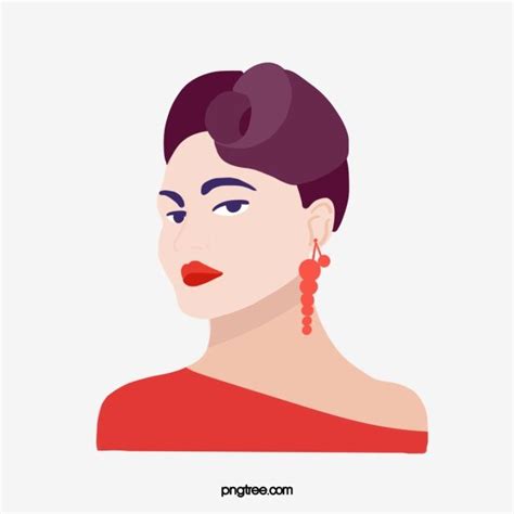 만화 일러스트 곱슬 복고풍 트렌드 여자 아바타 머리 초상화 미술 패션 여자 Png 일러스트 및 Psd 이미지 무료 다운로드 Pngtree Mandala Rock