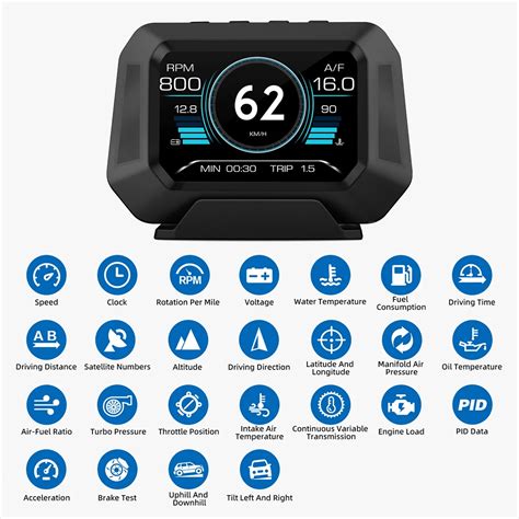 Автомобильный инклинометр P21 Hud 4x4 Obd Gps система измерения