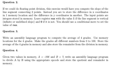 Solved If We Could Do Floating Point Division This Exercise Chegg