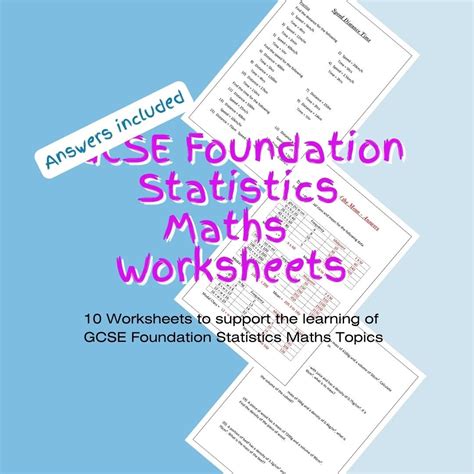 10 Gcse Statistics Worksheets For Foundation Level With Practice And Exam Questions