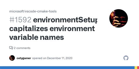 Environmentsetupscript Capitalizes Environment Variable Names · Issue 1592 · Microsoftvscode