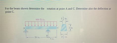 Solved For The Beam Shown Determine The Rotation At Point A Chegg
