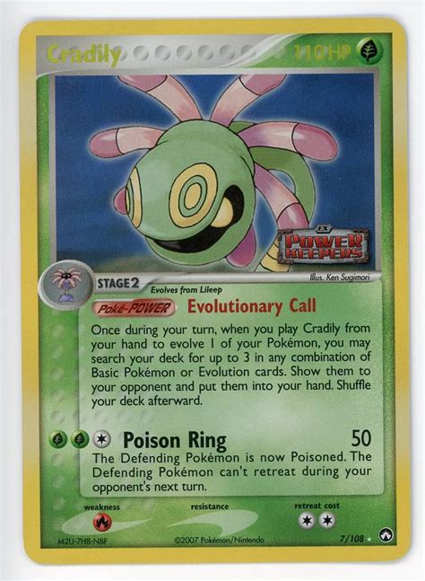 Pokemon Cradily Card