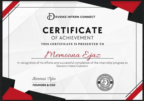 Memoona Ejaz On Linkedin Frontenddevelopment Internship Devsinz