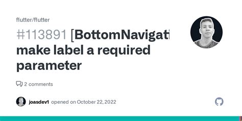 [bottomnavigationbaritem] make label a required parameter · issue