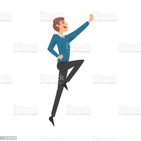 남자 에 사무실 옷 즐겁게 실행 수신 거부 만화 벡터 일러스트 독일에 대한 스톡 벡터 아트 및 기타 이미지 독일 만화 벡터 Istock