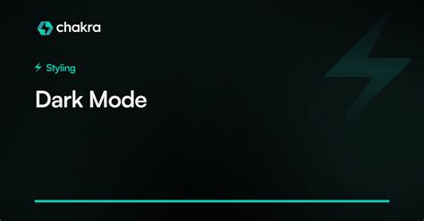 Dark Mode Chakra Ui