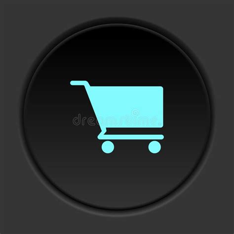 Round Button Icon Basket Button Banner Round Badge Interface For Application Illustration Stock