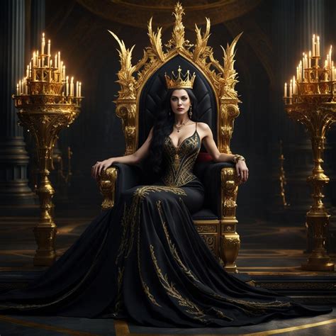 Dark Queen Of The Golden Throne Ai Generated Artwork Nightcafe Creator