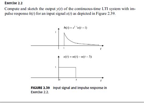 solved exercise 2 2 compute and sketch the output y t of