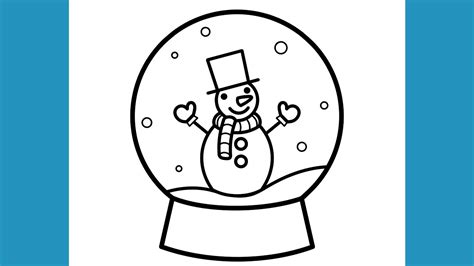 How To Draw A Snow Globe Easy Step By Step Youtube