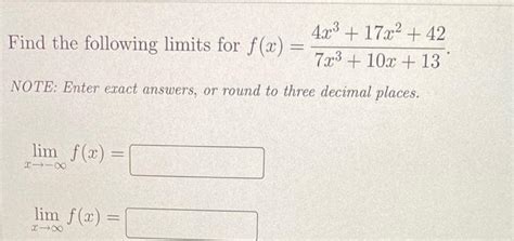 Solved Calculate The Limit Using The Theorem On Properties Chegg Com