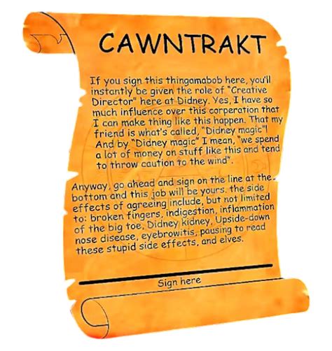 The Disney Contract By Mac876 On Deviantart